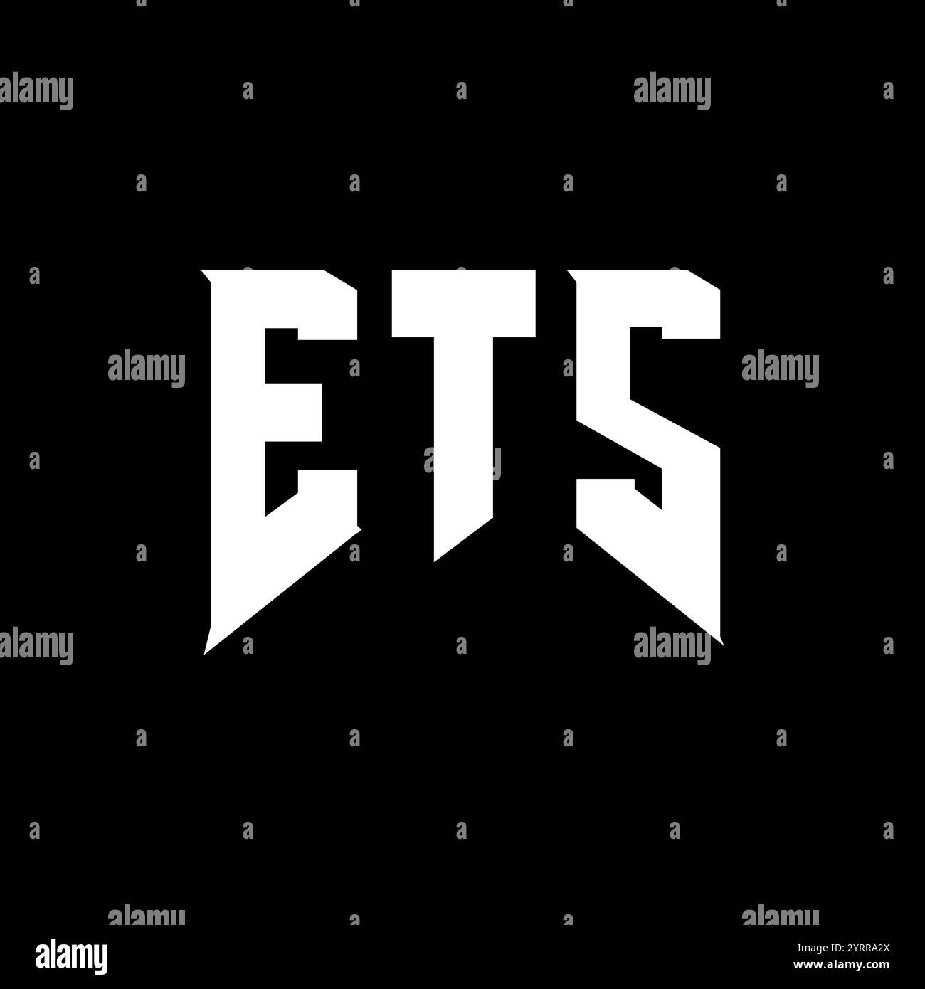 ETS letter logo design for technology company. ETS logo design black ...