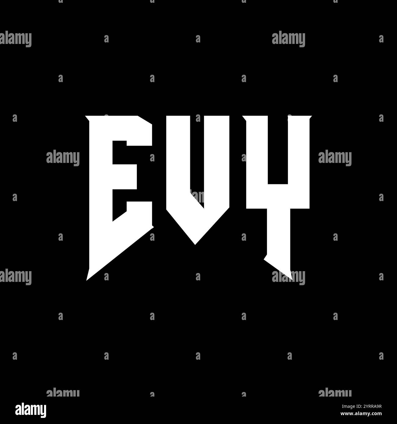 EVY letter logo design for technology company. EVY logo design black ...