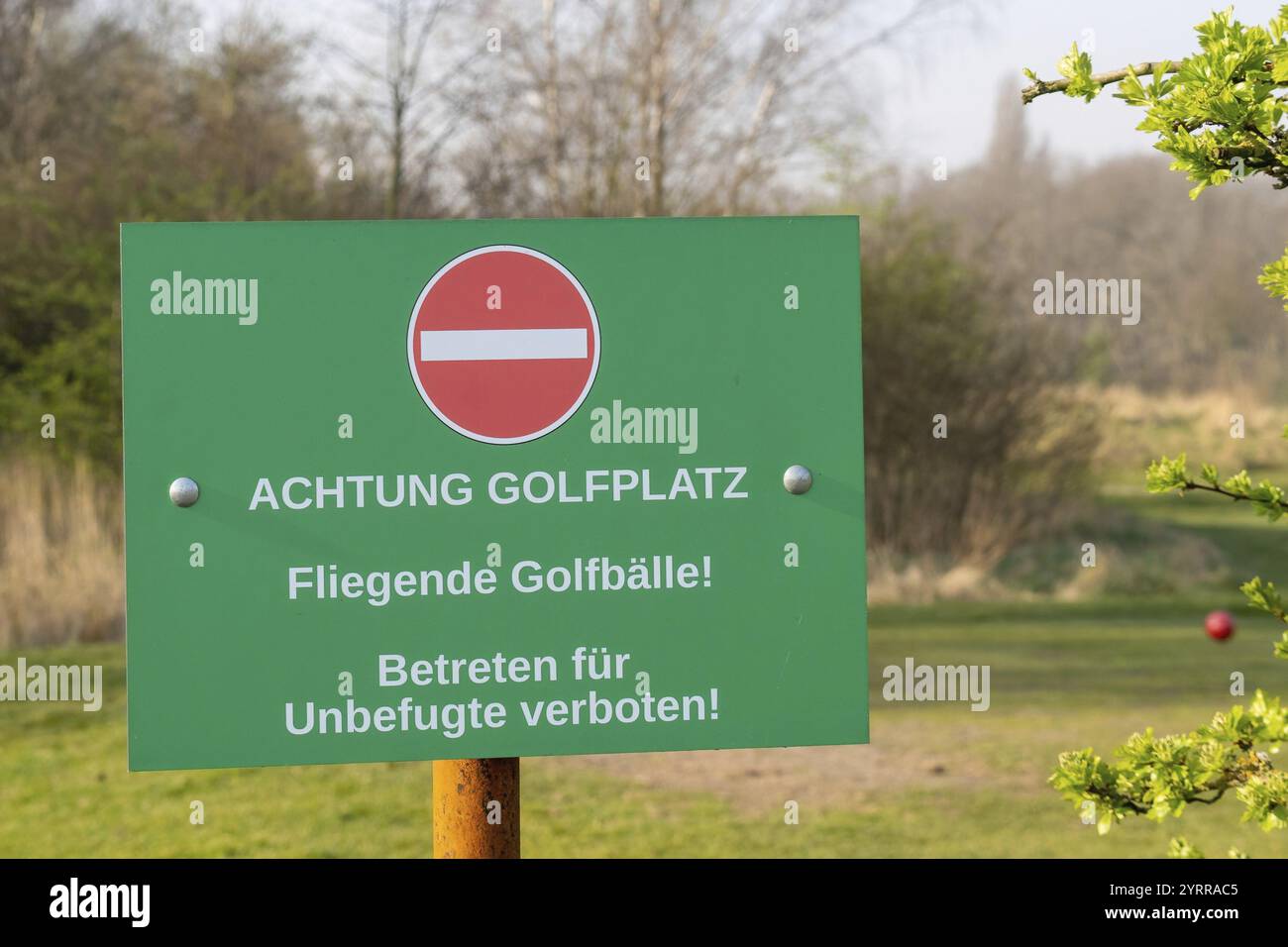 Golf ball danger hi-res stock photography and images - Alamy