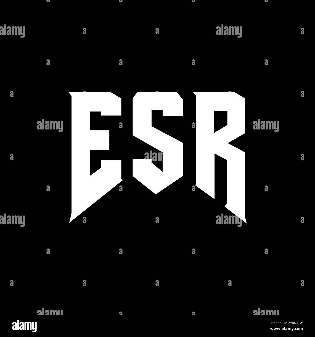 ESR letter logo design for technology company. ESR logo design black ...
