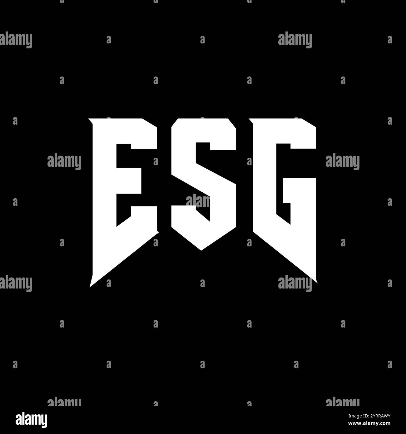 ESG letter logo design for technology company. ESG logo design black ...