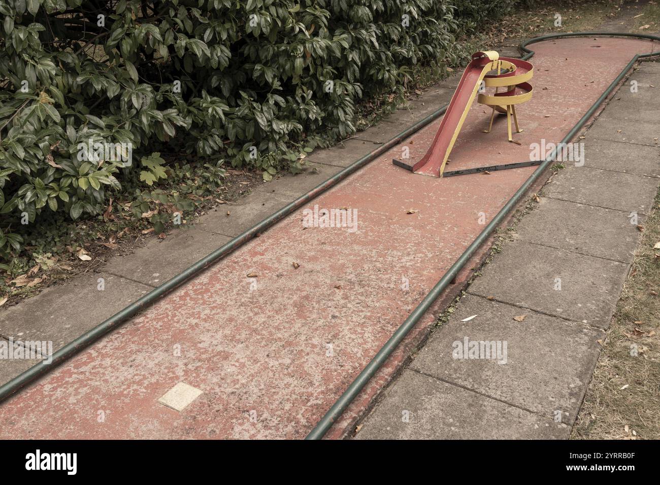 Tracks of a miniature golf course Stock Photo - Alamy