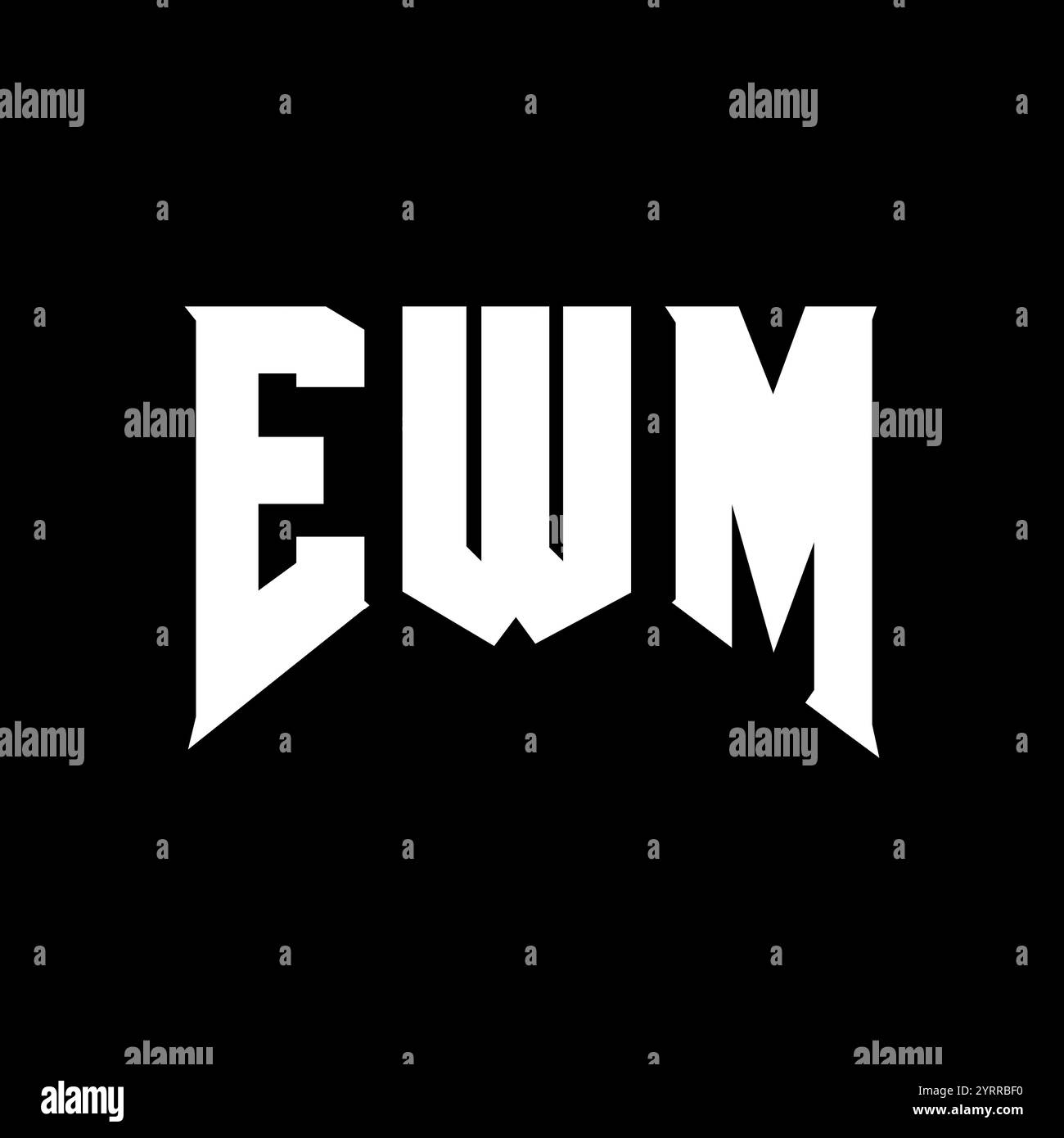 EWM letter logo design for technology company. EWM logo design black ...