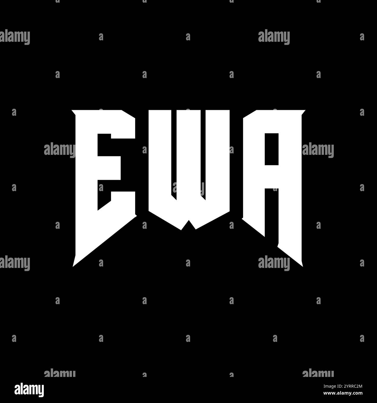 EWA letter logo design for technology company. EWA logo design black ...