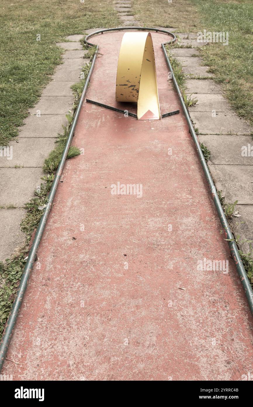 Tracks of a miniature golf course Stock Photo - Alamy