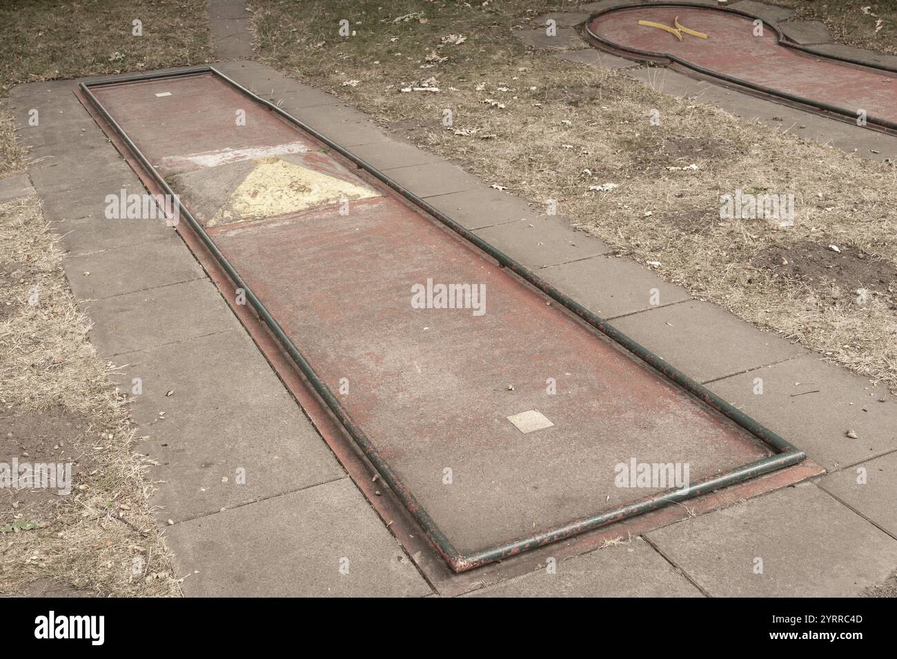 Tracks of a miniature golf course Stock Photo - Alamy