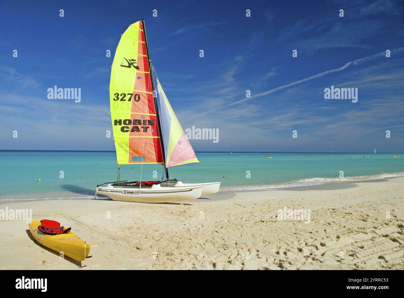 Cuba, Caribbean, Varadero, catamaran on the beach, tourism, sailing ...