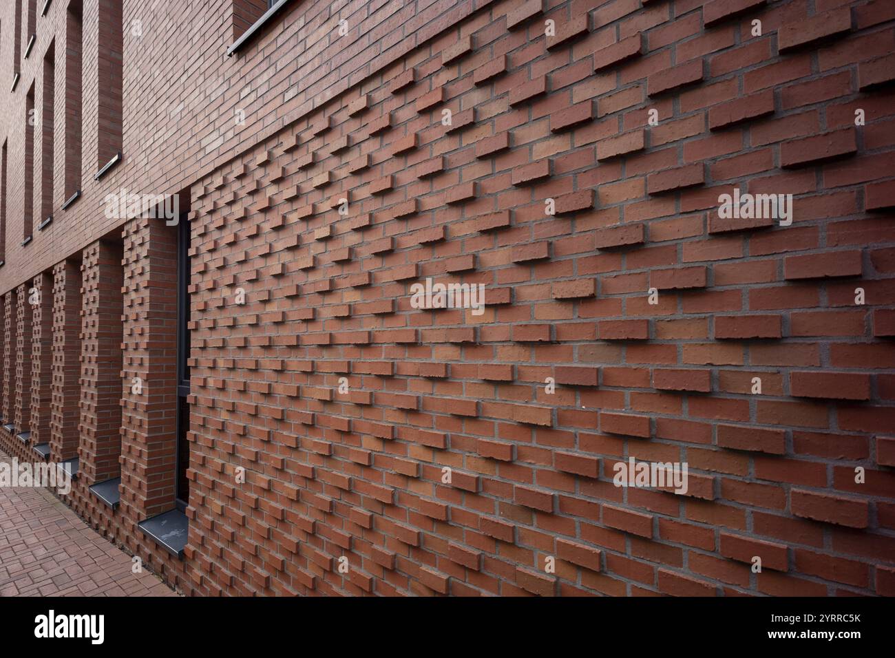 Ultra-modern brick wall with pattern Stock Photo - Alamy