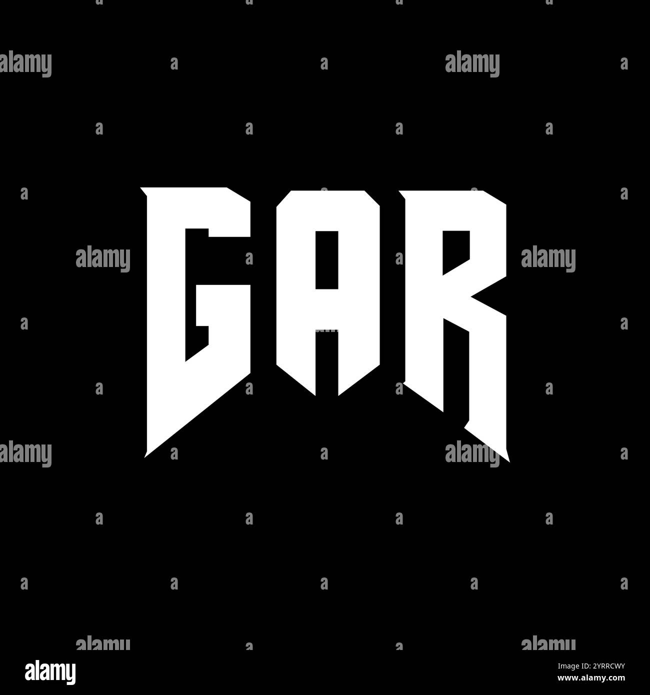 GAR letter logo design for technology company. GAR logo design black ...