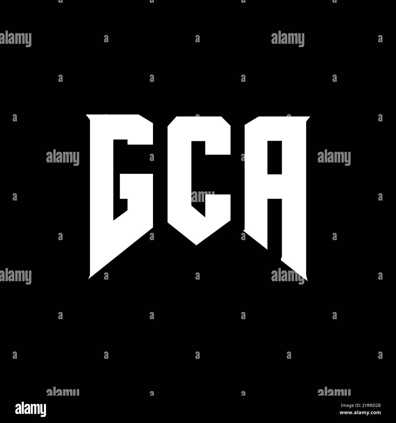 GCA letter logo design for technology company. GCA logo design black ...