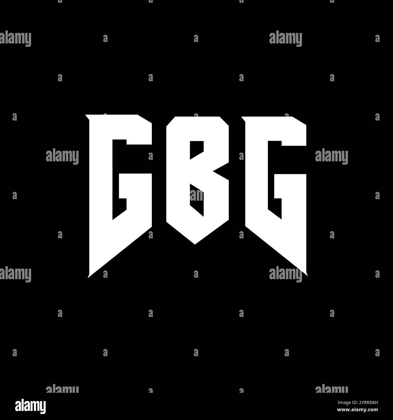 GBG letter logo design for technology company. GBG logo design black and white color combination ...