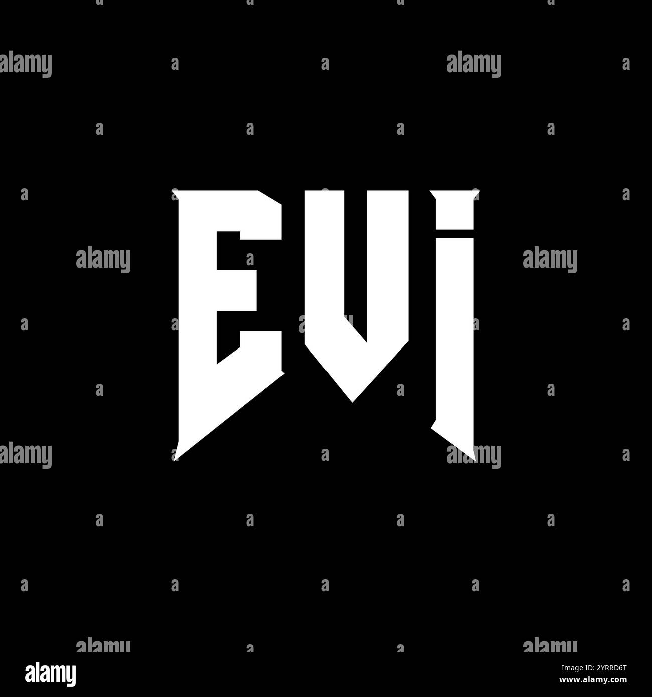 EVI letter logo design for technology company. EVI logo design black ...