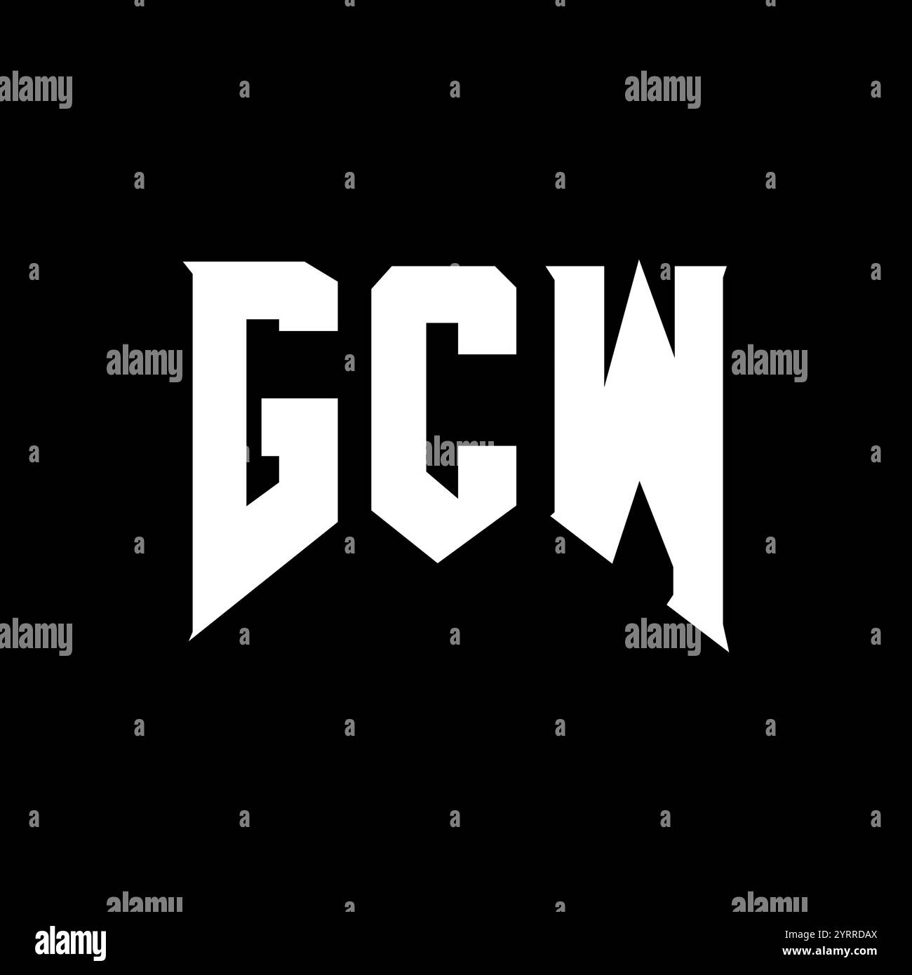 GCW letter logo design for technology company. GCW logo design black ...
