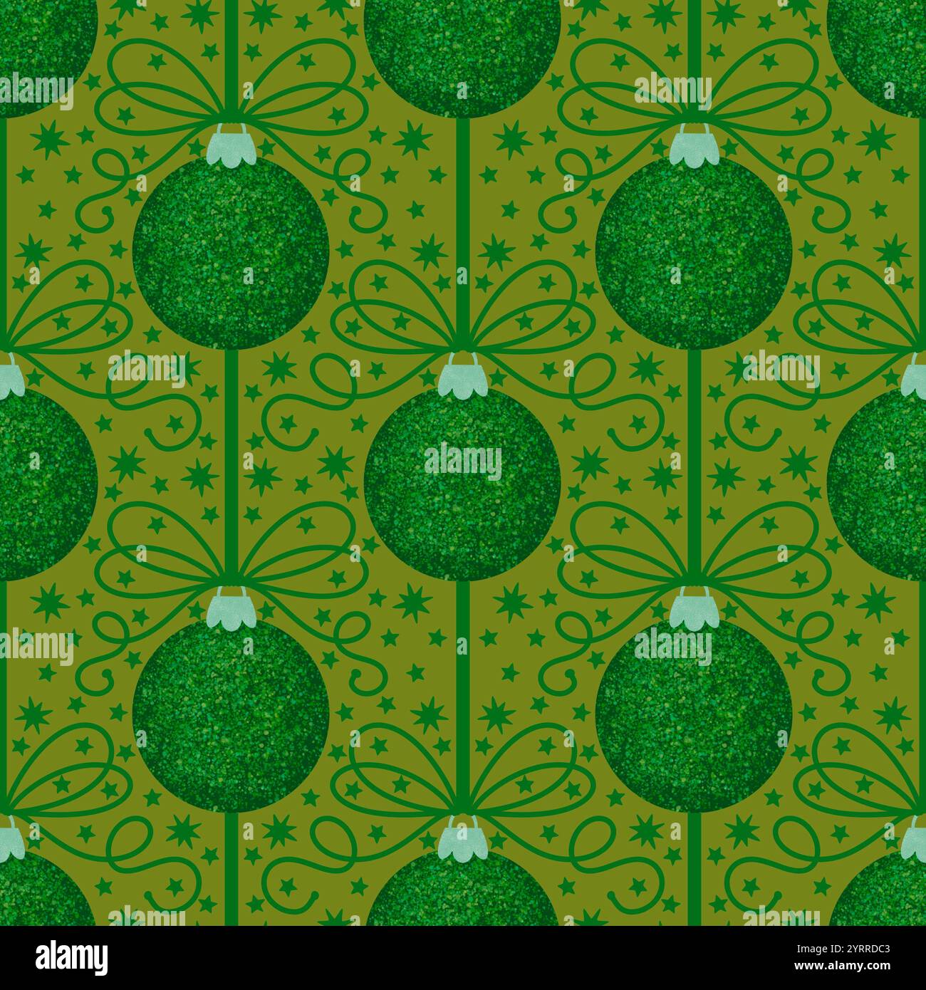 Christmas tree balls seamless winter toys pattern for wrapping paper ...