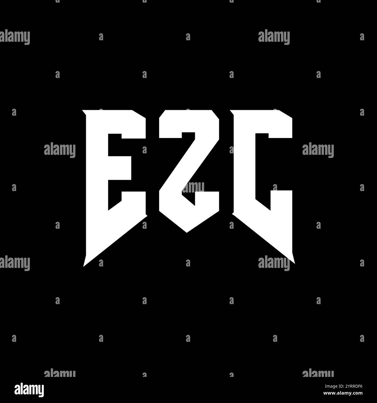 EZC letter logo design for technology company. EZC logo design black and white color combination ...