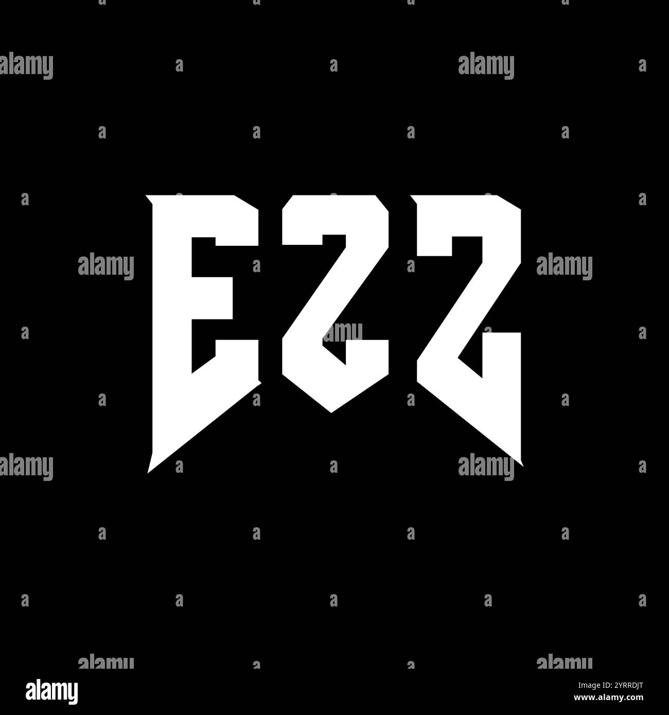 EZZ letter logo design for technology company. EZZ logo design black and white color combination ...