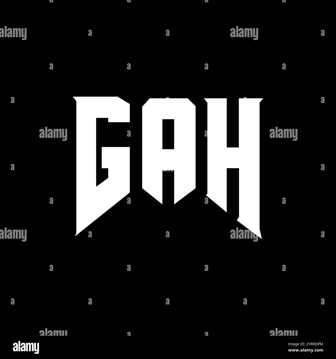GAH letter logo design for technology company. GAH logo design black ...