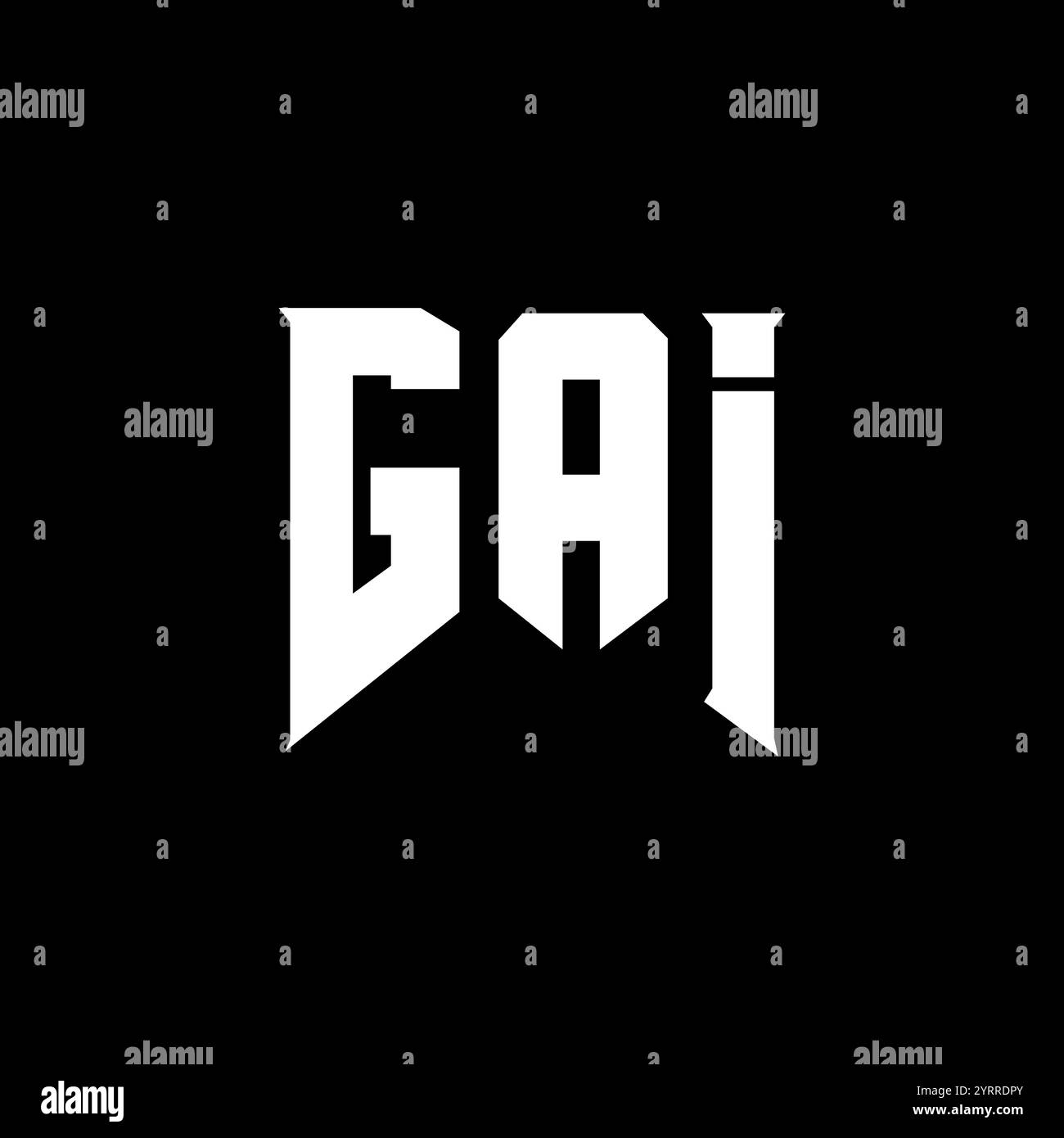 GAI letter logo design for technology company. GAI logo design black ...