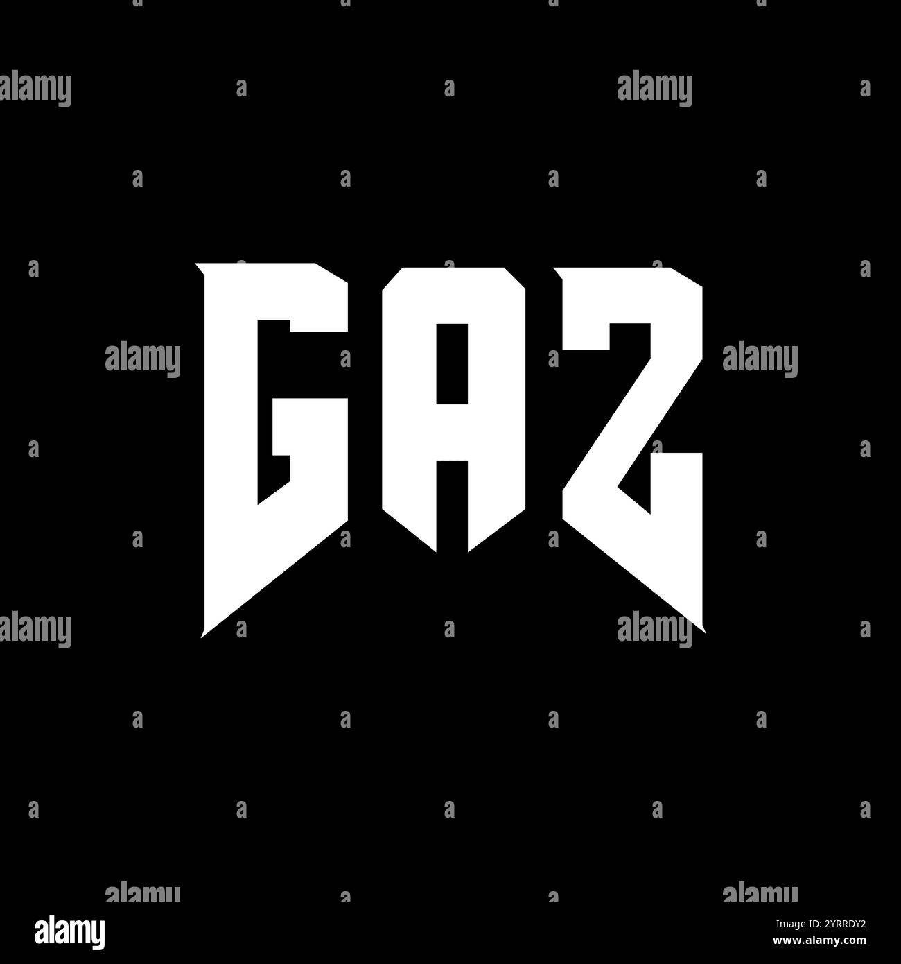 GAZ letter logo design for technology company. GAZ logo design black ...