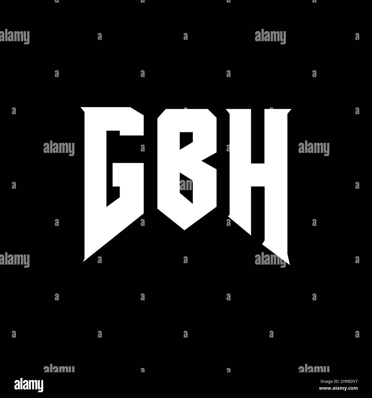 GBH letter logo design for technology company. GBH logo design black ...