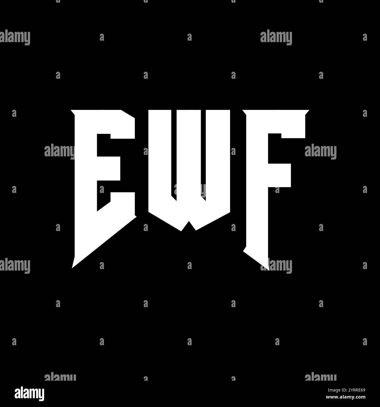 EWF letter logo design for technology company. EWF logo design black ...