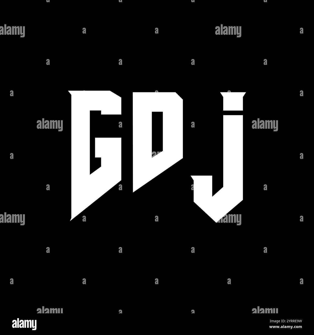 GDJ letter logo design for technology company. GDJ logo design black ...