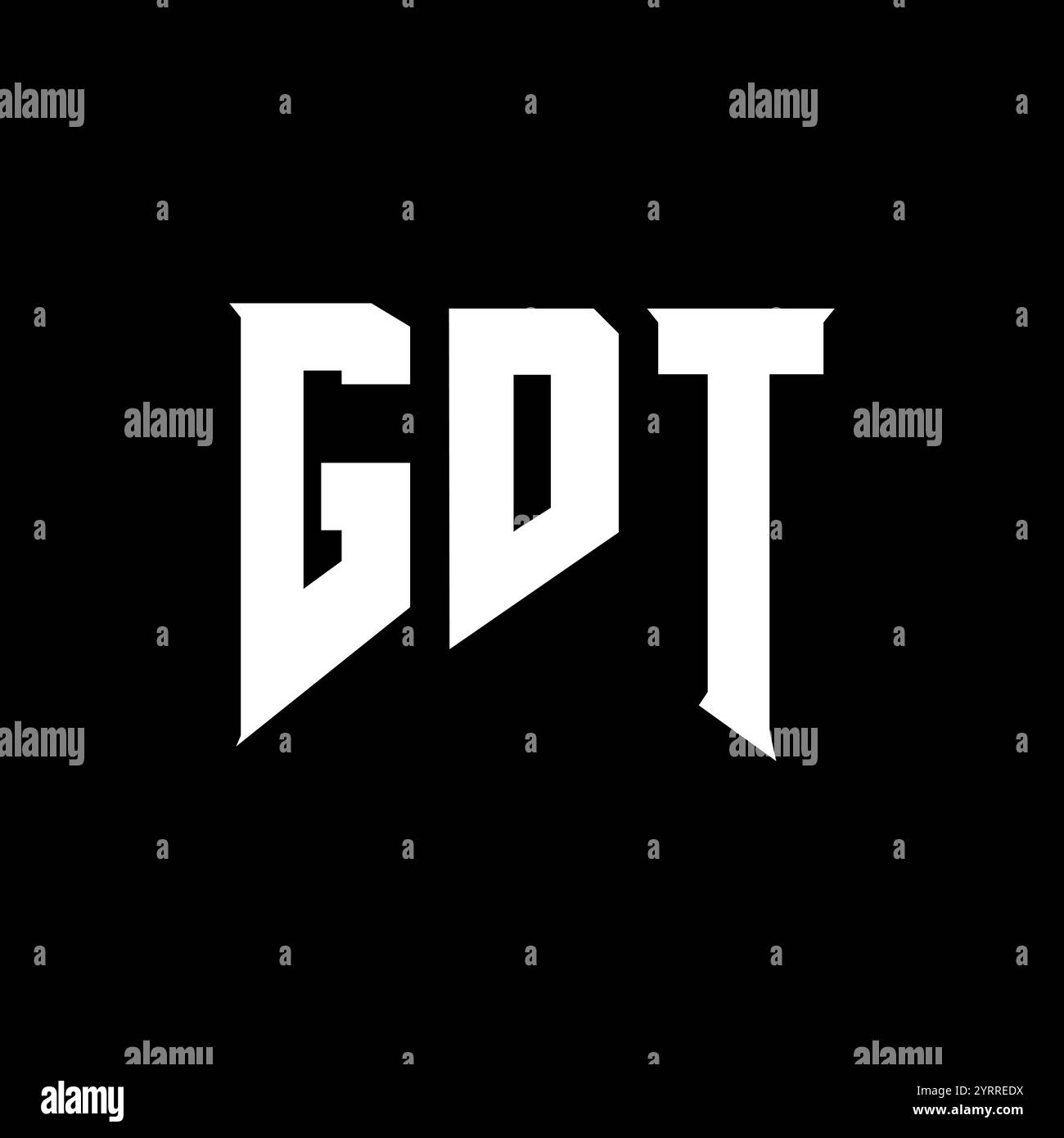 GDT letter logo design for technology company. GDT logo design black ...