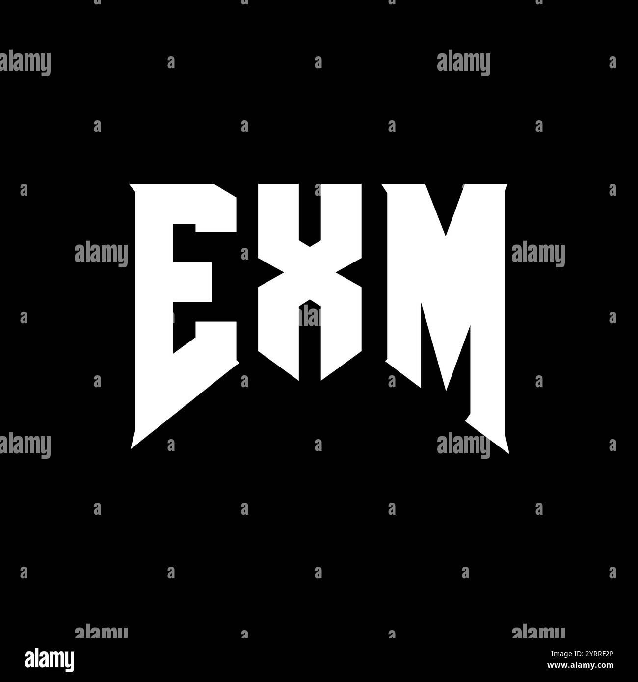 EXM letter logo design for technology company. EXM logo design black ...