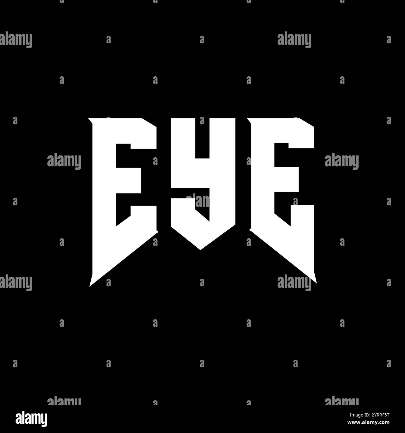 EYE letter logo design for technology company. EYE logo design black ...