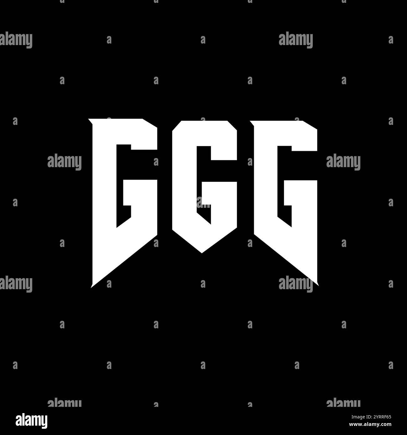 GGG letter logo design for technology company. GGG logo design black ...