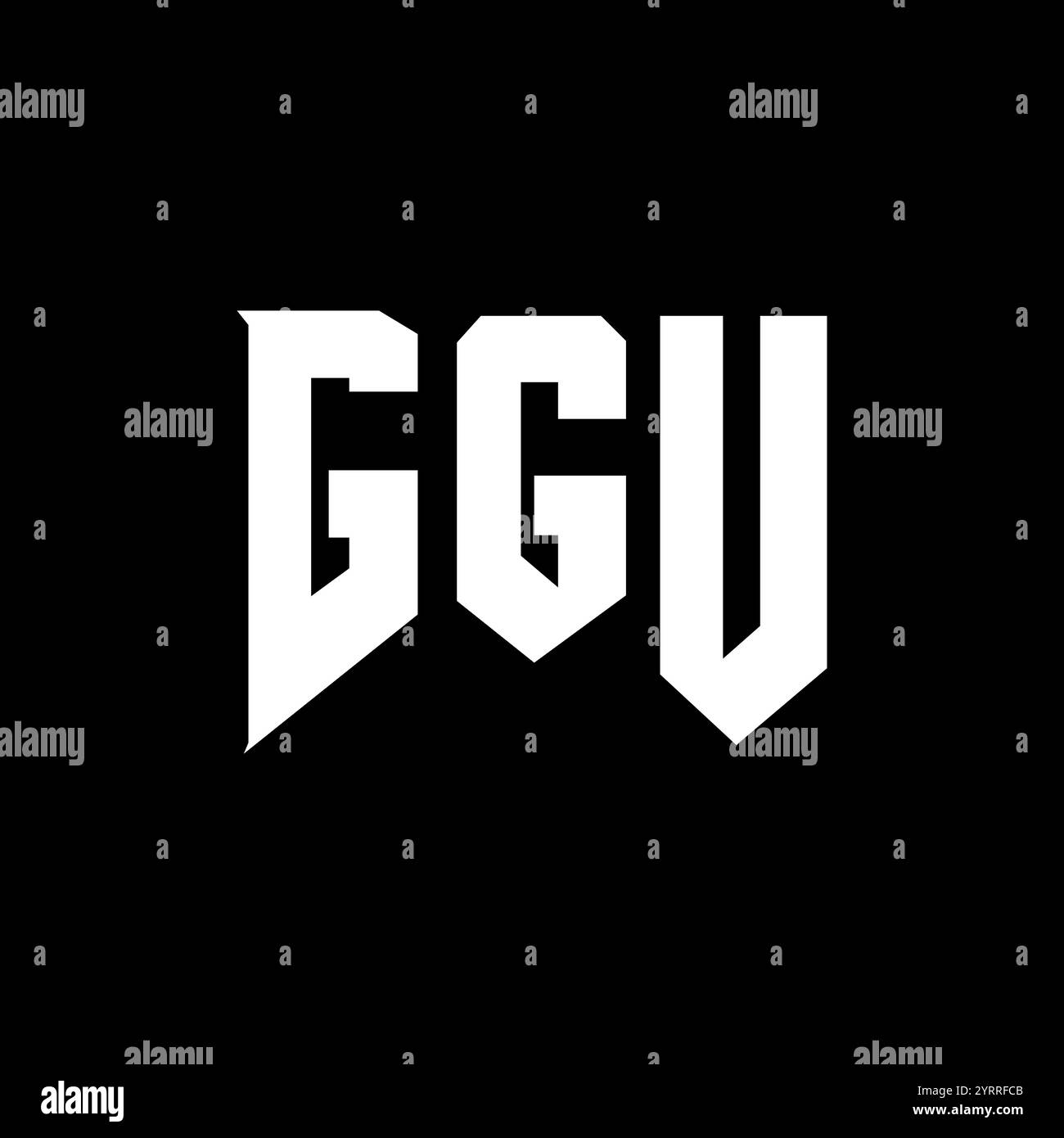 GGU letter logo design for technology company. GGU logo design black ...