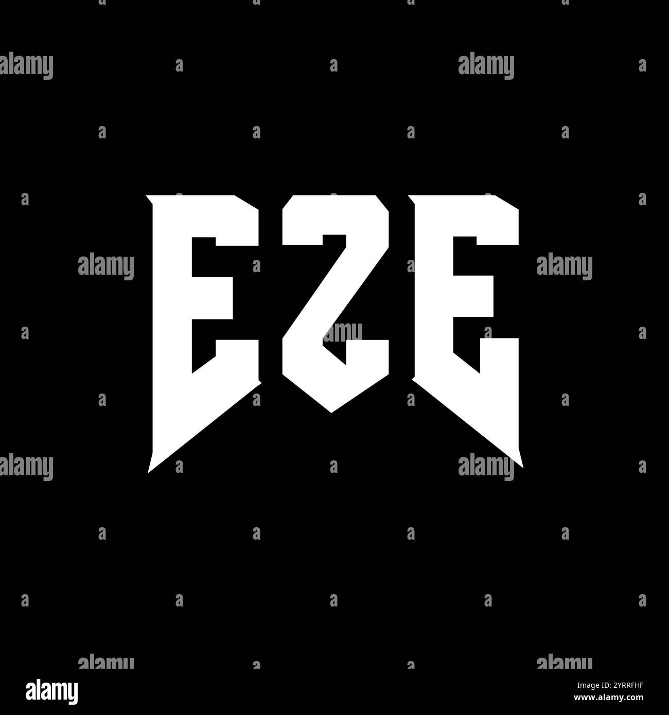 EZE letter logo design for technology company. EZE logo design black ...