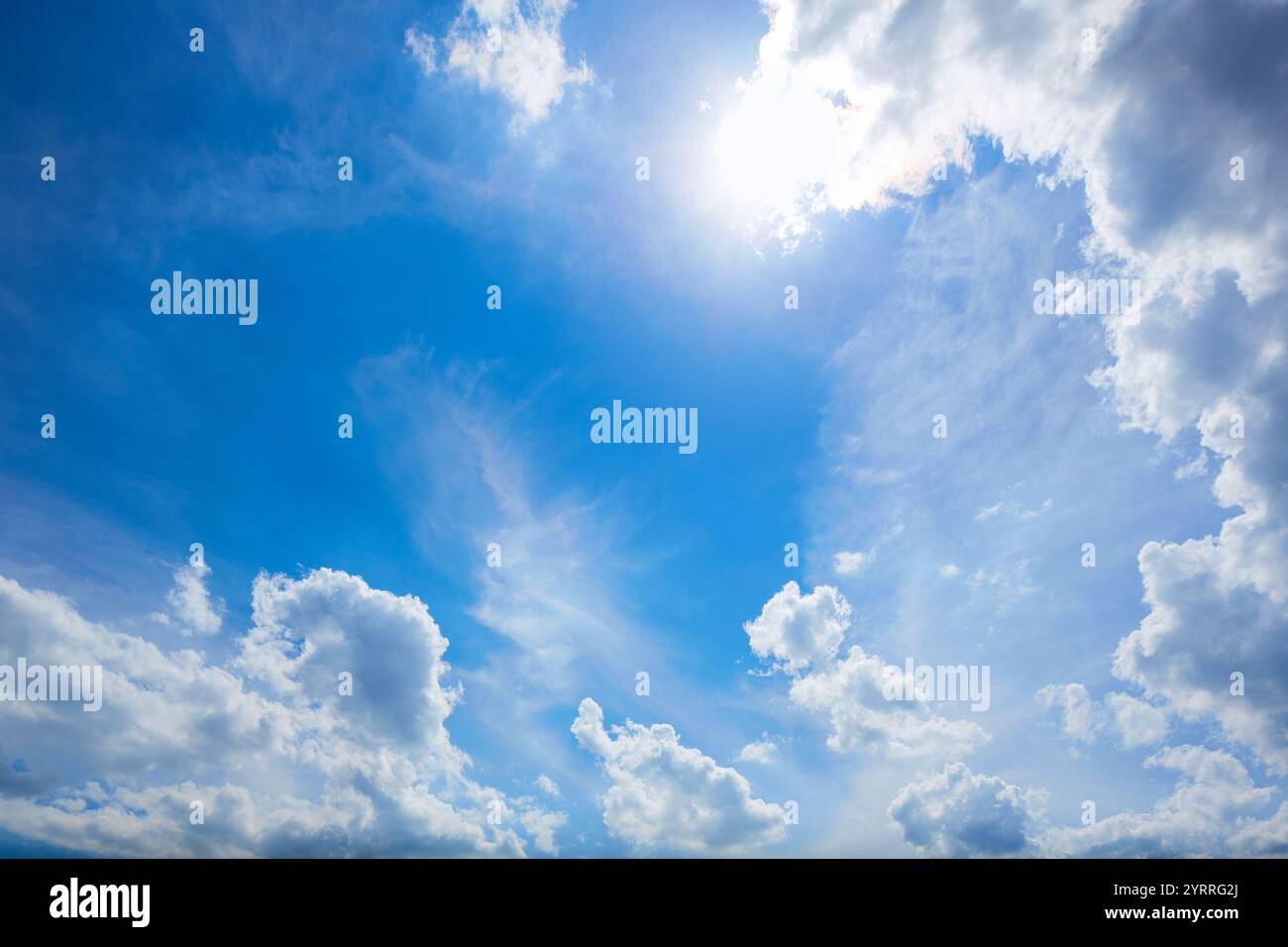 Panorama of daytime sky with clouds. sunset Sky background, daylight ...