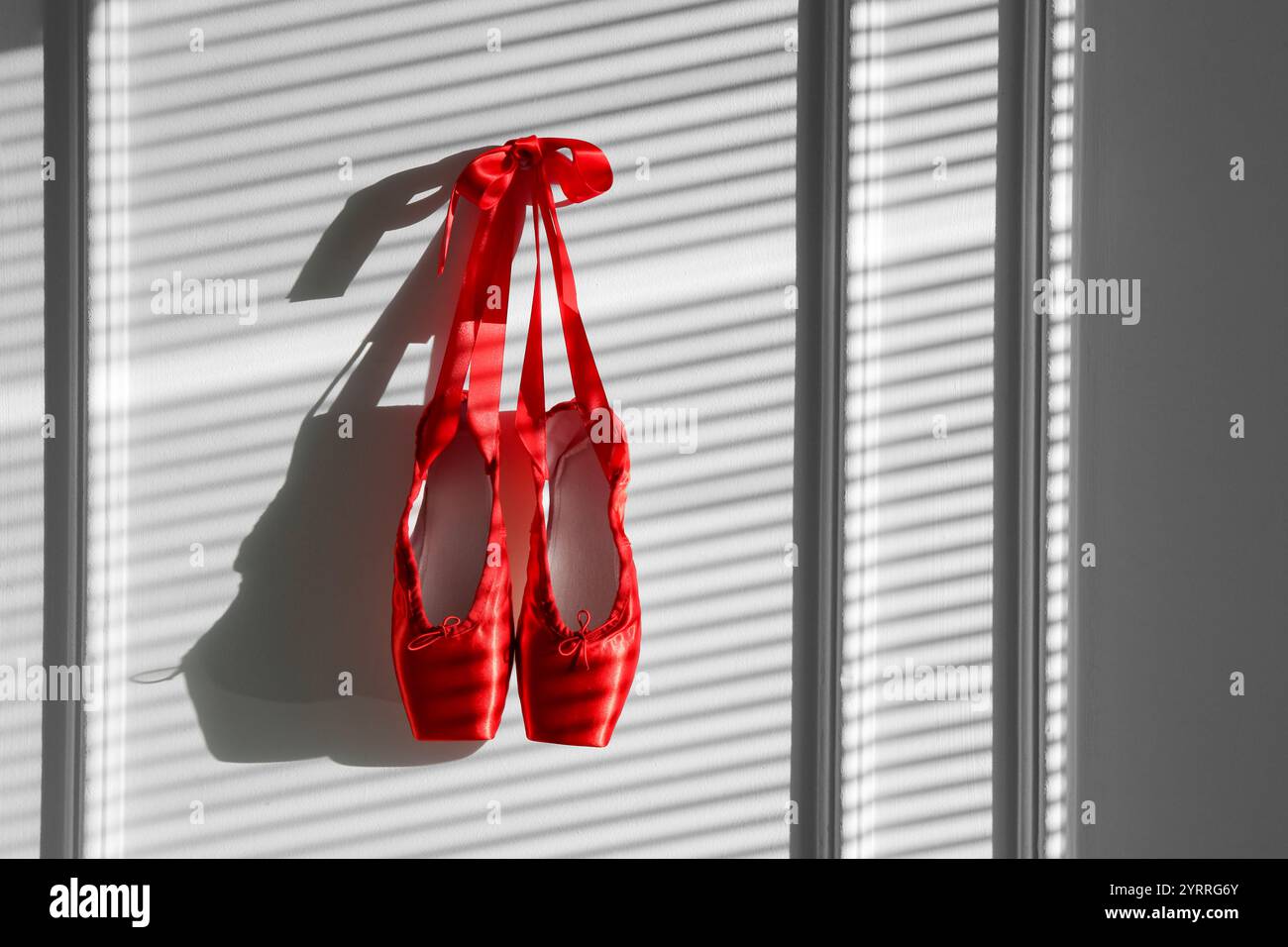 Pointe ballet shoes hanging on hi-res stock photography and images - Alamy