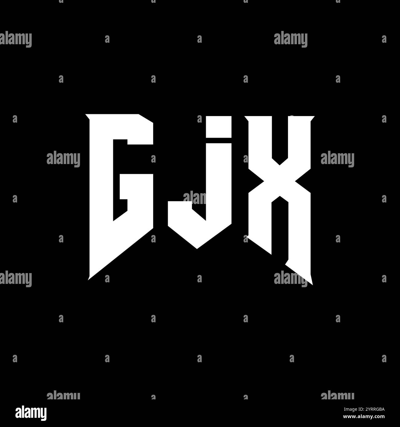 GJX letter logo design for technology company. GJX logo design black ...