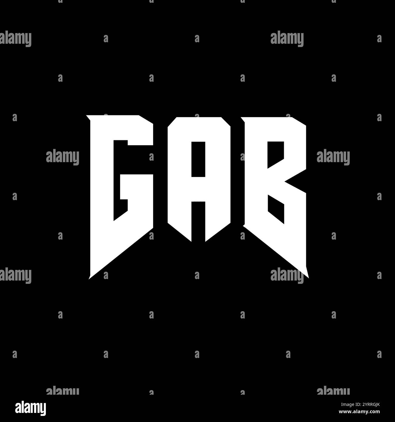 GAB letter logo design for technology company. GAB logo design black ...