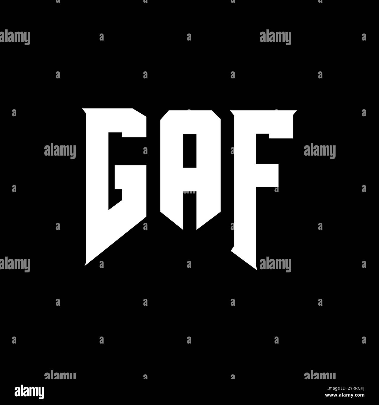 GAF letter logo design for technology company. GAF logo design black ...