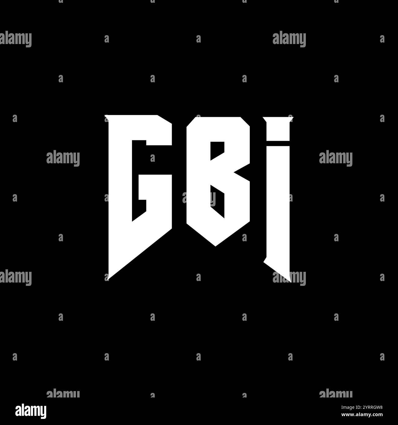 GBI letter logo design for technology company. GBI logo design black ...