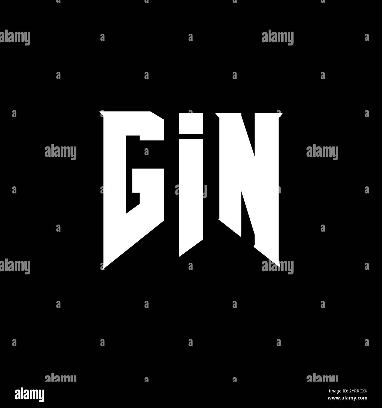 GIN letter logo design for technology company. GIN logo design black ...