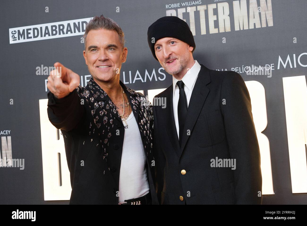 Singer Robbie Williams attends the 'Better Man' premiere at the Capitol ...