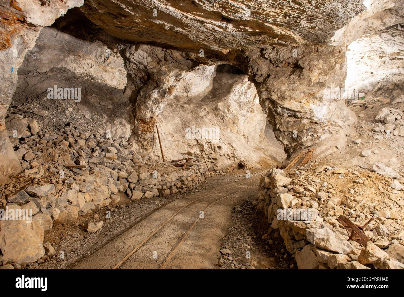 Inside the mine where precious minerals are extracted Stock Photo - Alamy