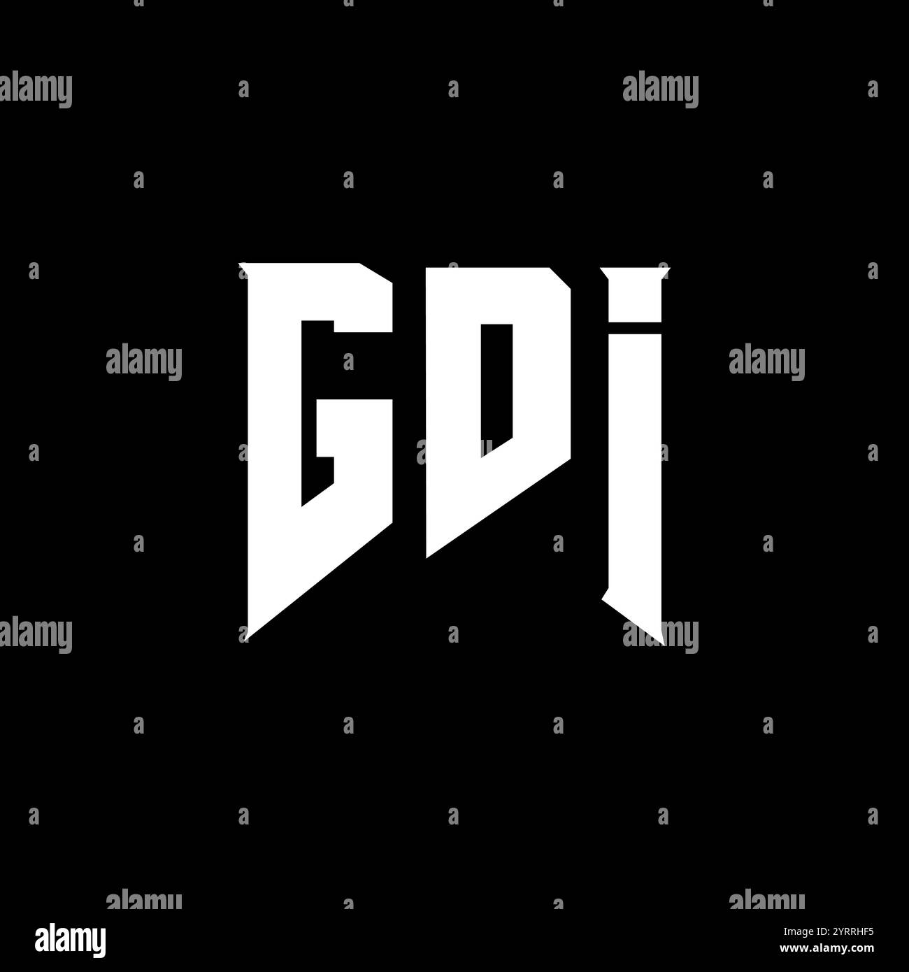 GDI letter logo design for technology company. GDI logo design black ...