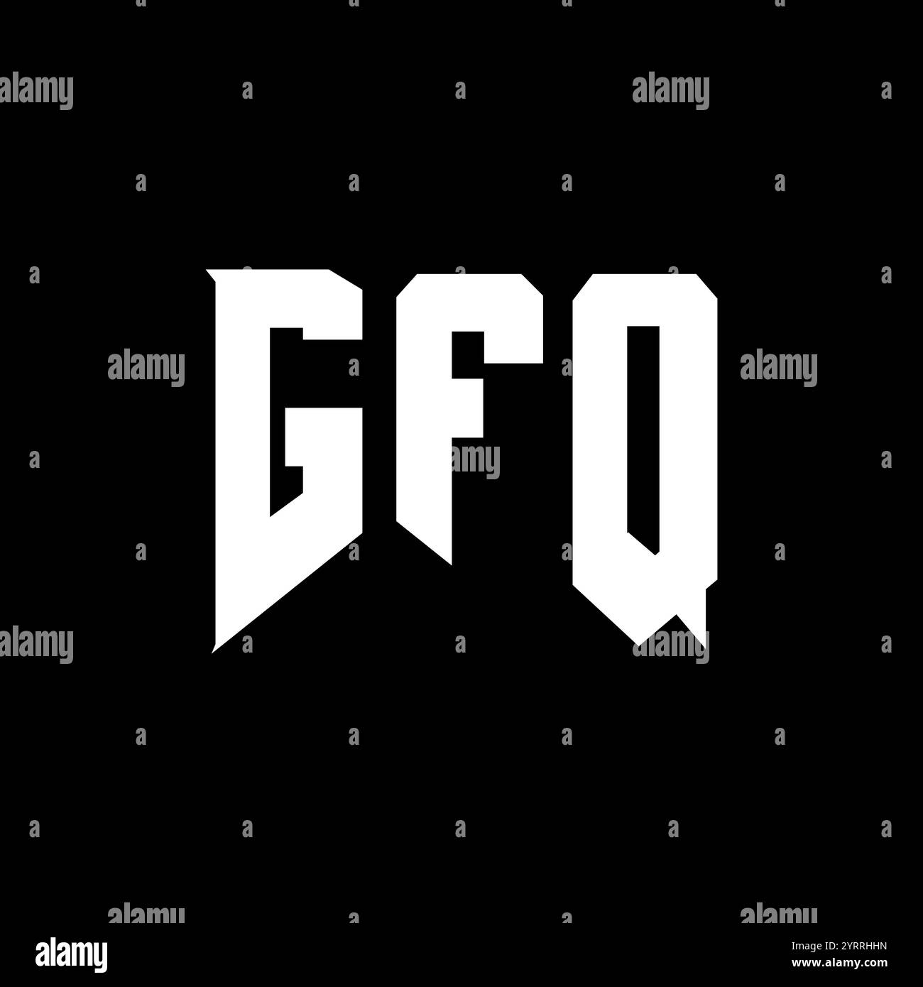 GFQ letter logo design for technology company. GFQ logo design black ...