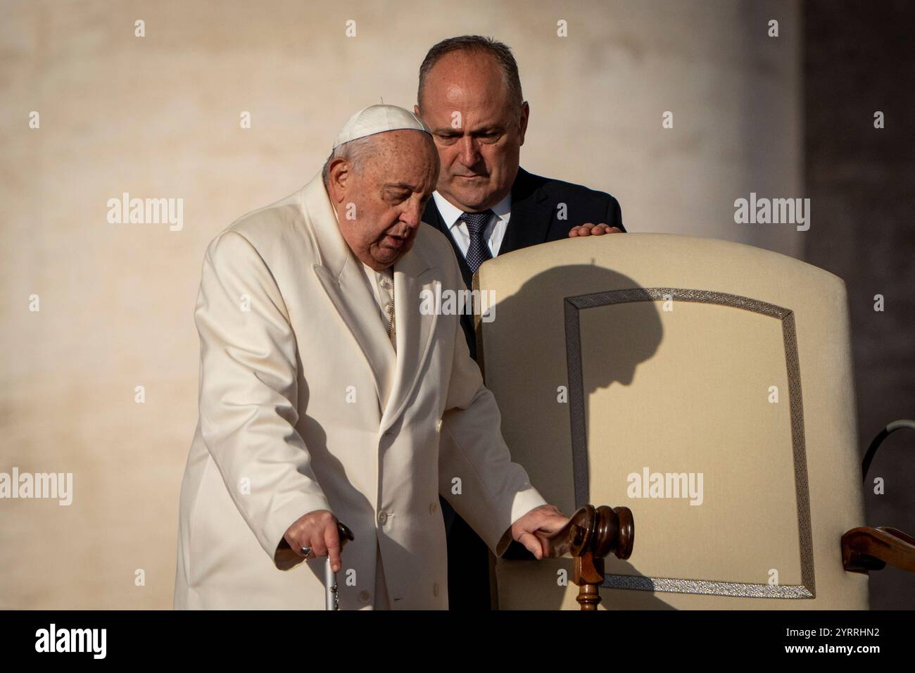 Pope Francis arrives in St. Peter's Square for his traditional ...