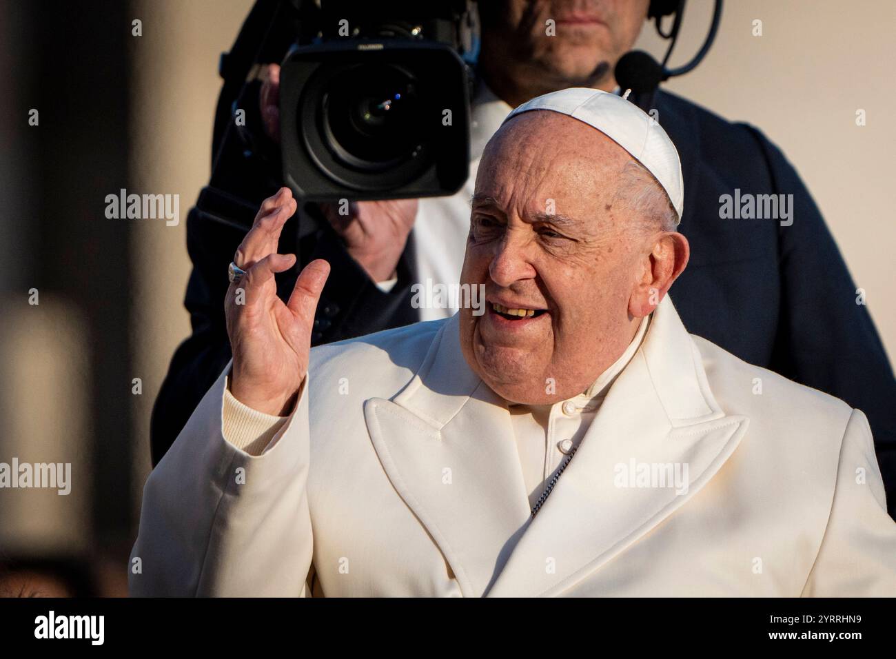 Pope Francis arrives in St. Peter's Square for his traditional ...