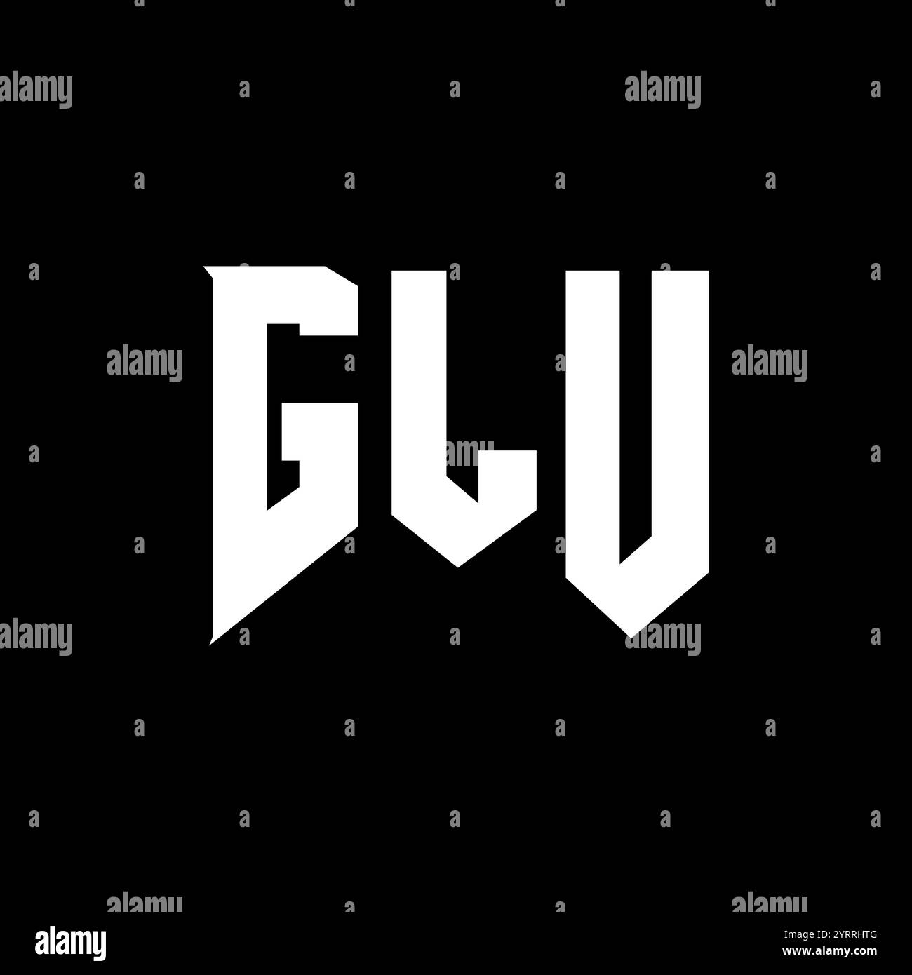 GLU letter logo design for technology company. GLU logo design black ...
