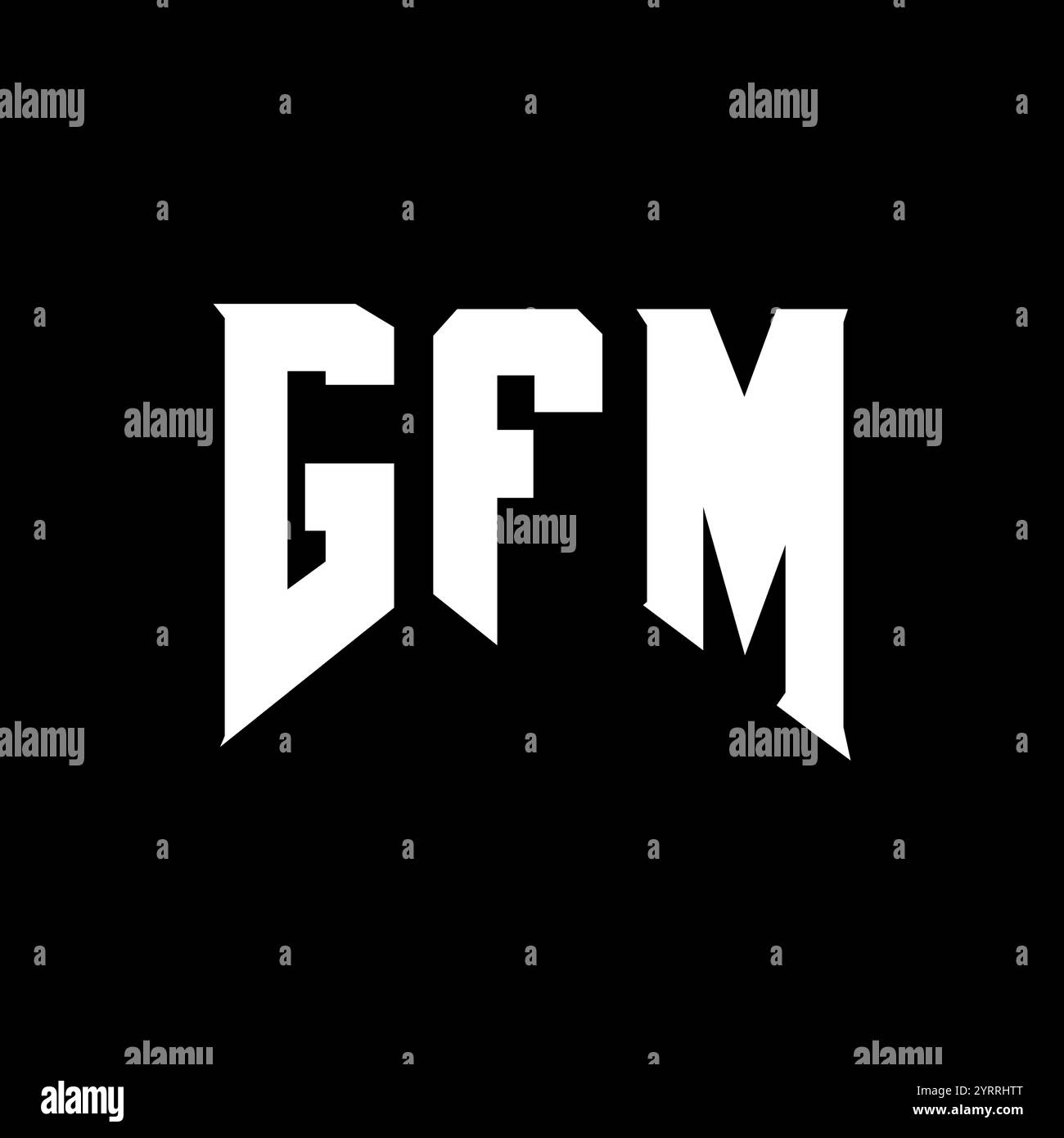 GFM letter logo design for technology company. GFM logo design black ...