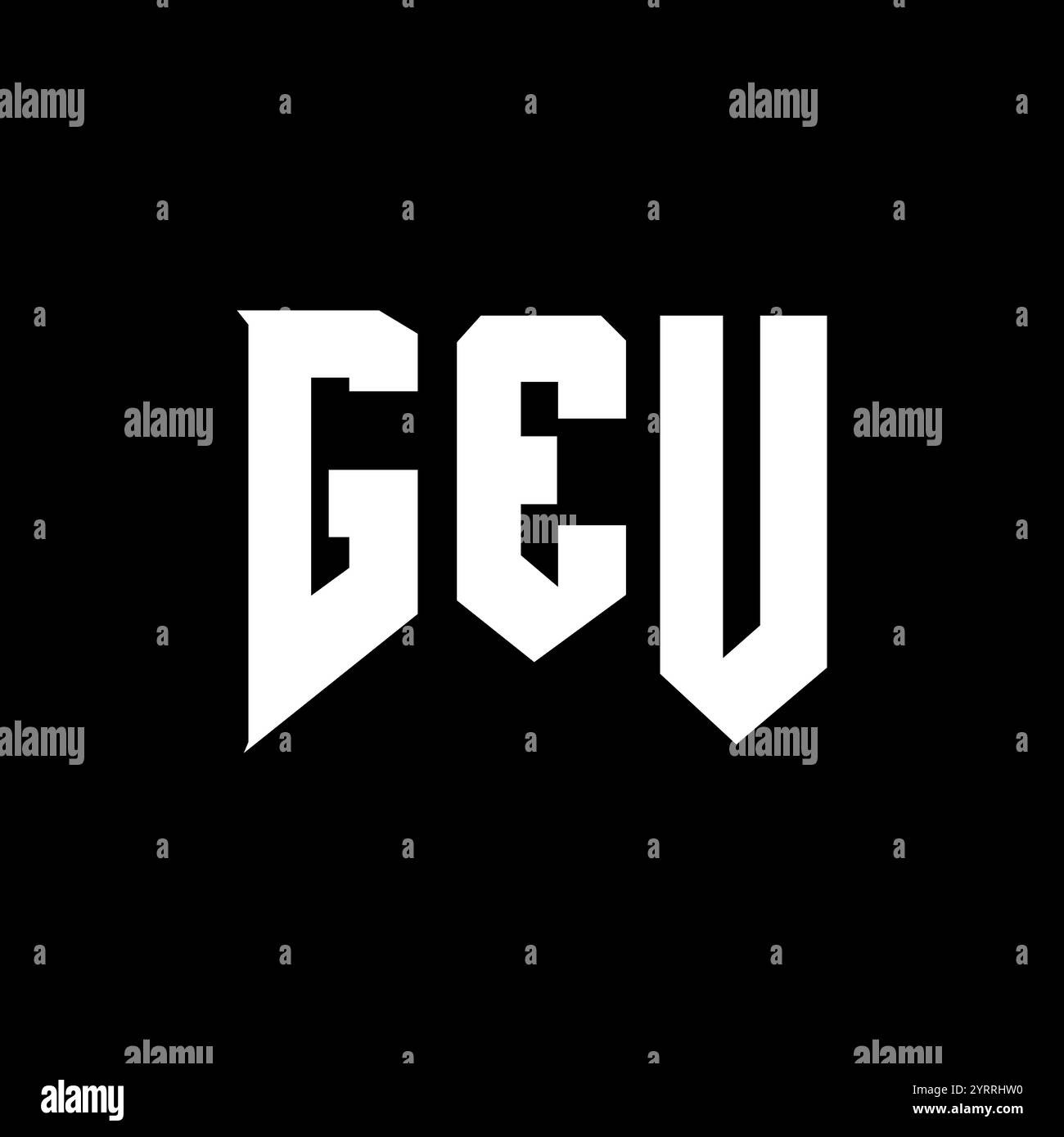 GEU letter logo design for technology company. GEU logo design black ...