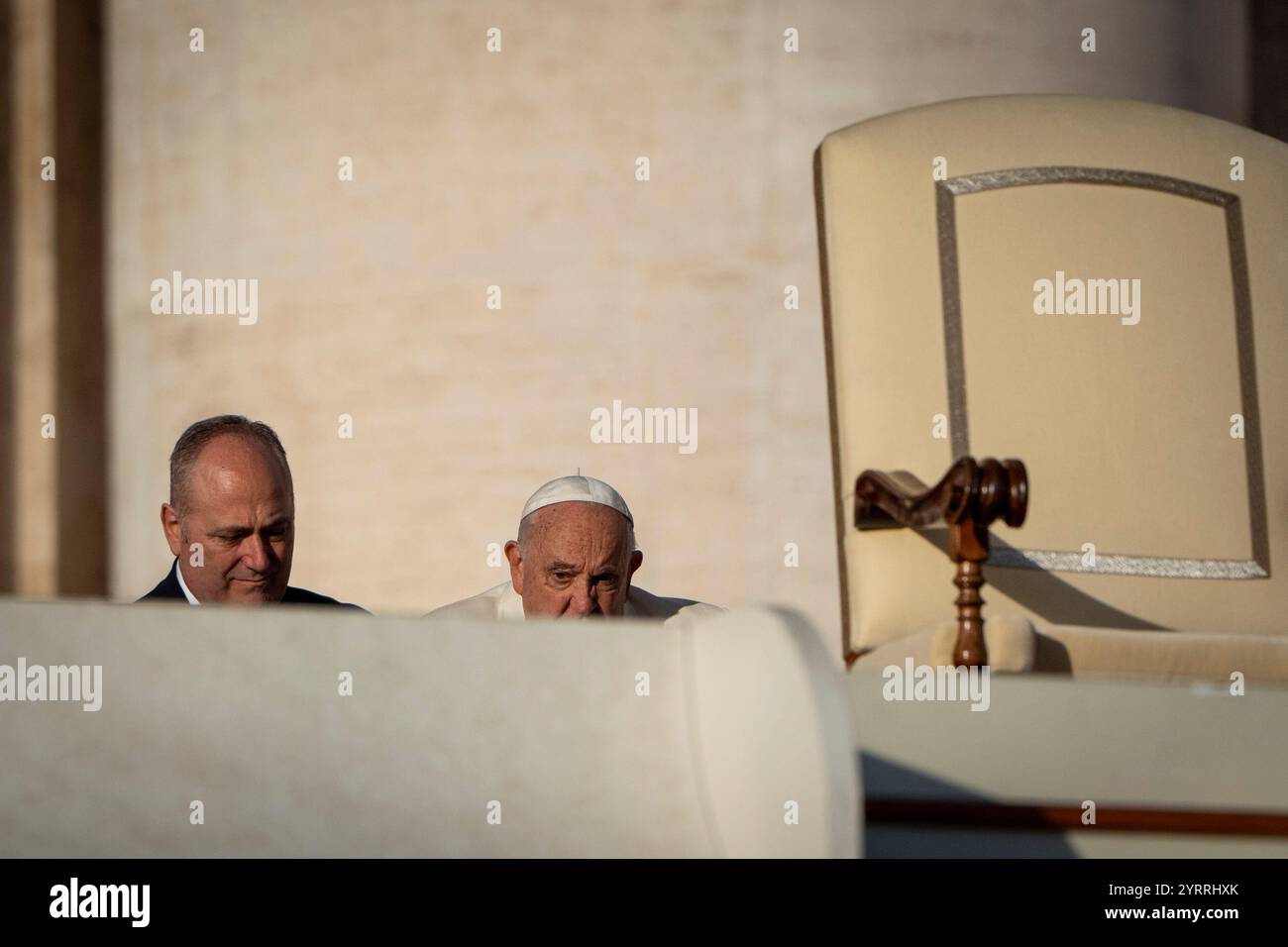 Pope Francis arrives in St. Peter's Square for his traditional ...