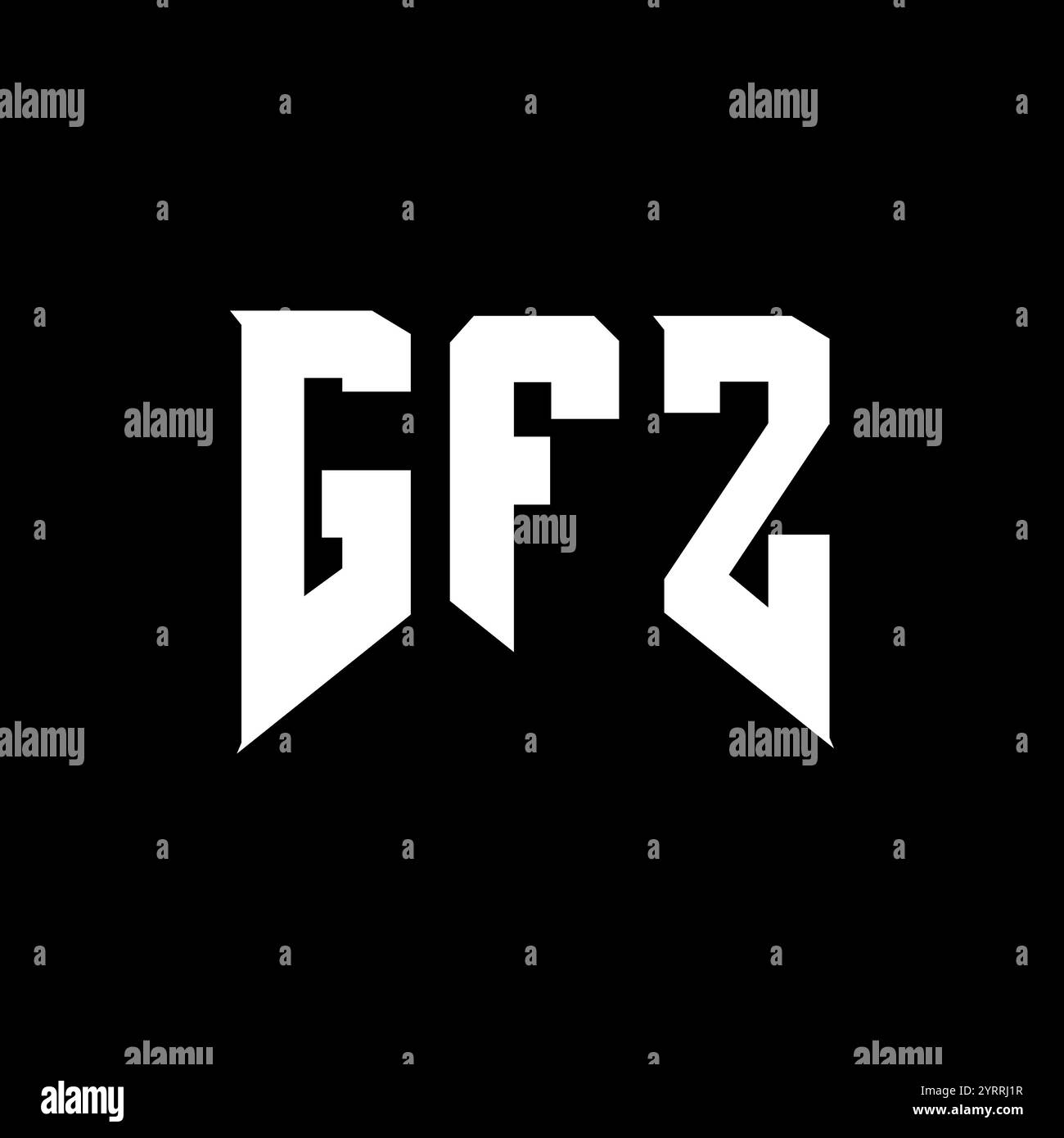 GFZ letter logo design for technology company. GFZ logo design black ...